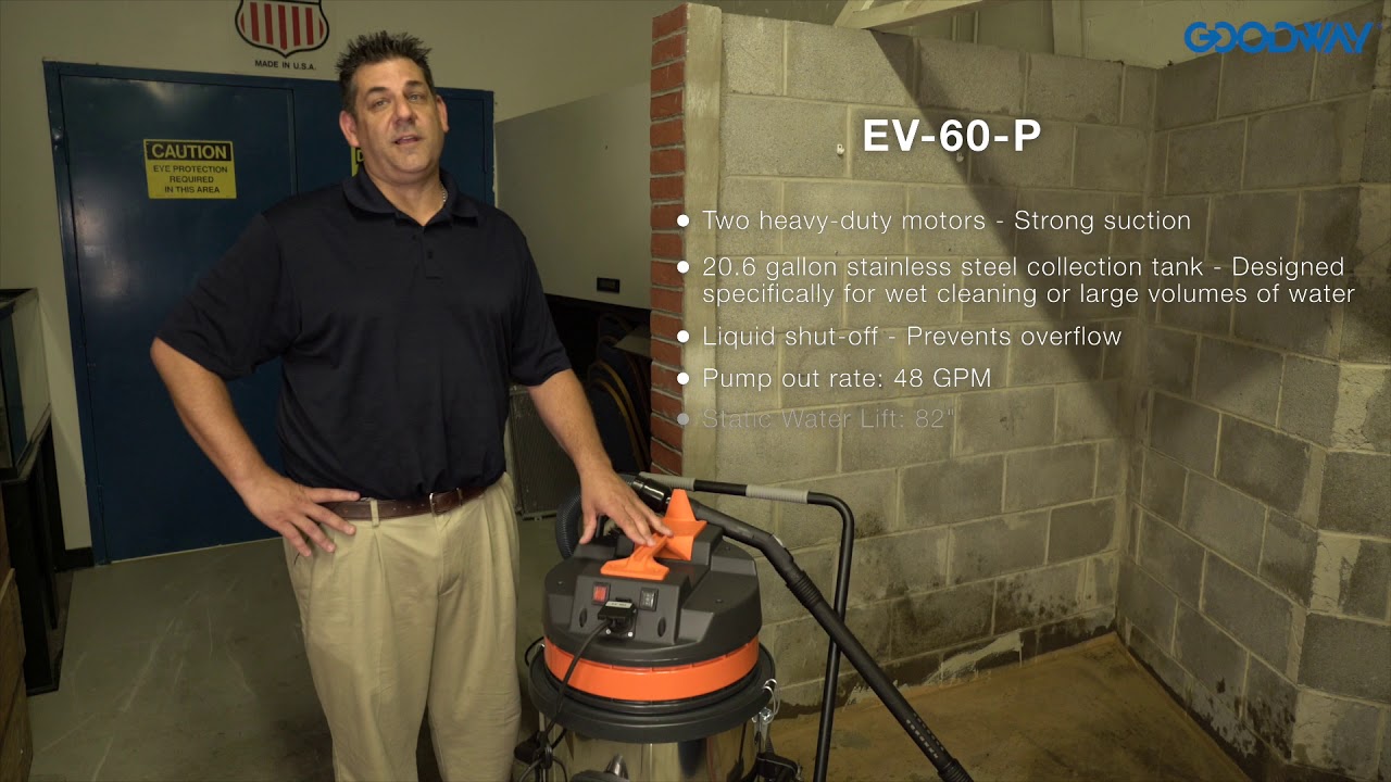 Goodway Technologies EV-60-P Pump Out Industrial Vacuum - YouTube