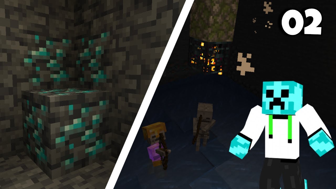 I Found DIAMONDS and Built an Amazing Skeleton xp Farm - Minecraft 1.19 ...