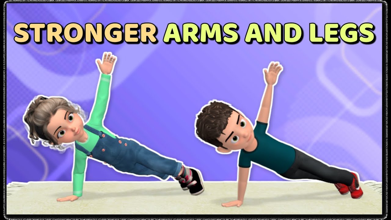 7 EXERCISES FOR KIDS - STRONGER ARMS AND LEGS - YouTube