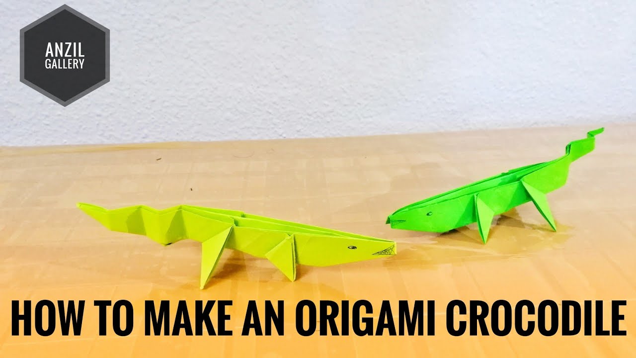 How to make an Origami Crocodile, Paper Origami Crocodiles, Easy making ...