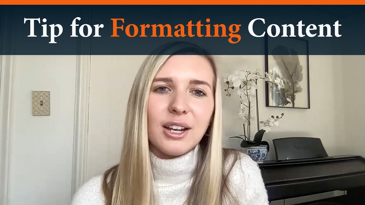 Tip for Effective Content Formatting - Kaya Yurieff - YouTube