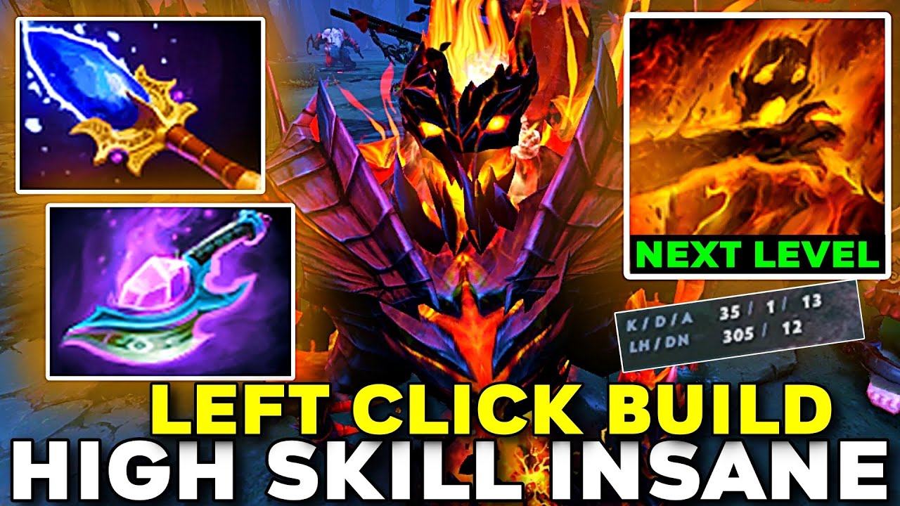 HIGH SKILL INSANE [ Shadow Fiend ] vs Hard Midlane Left Click Build ...