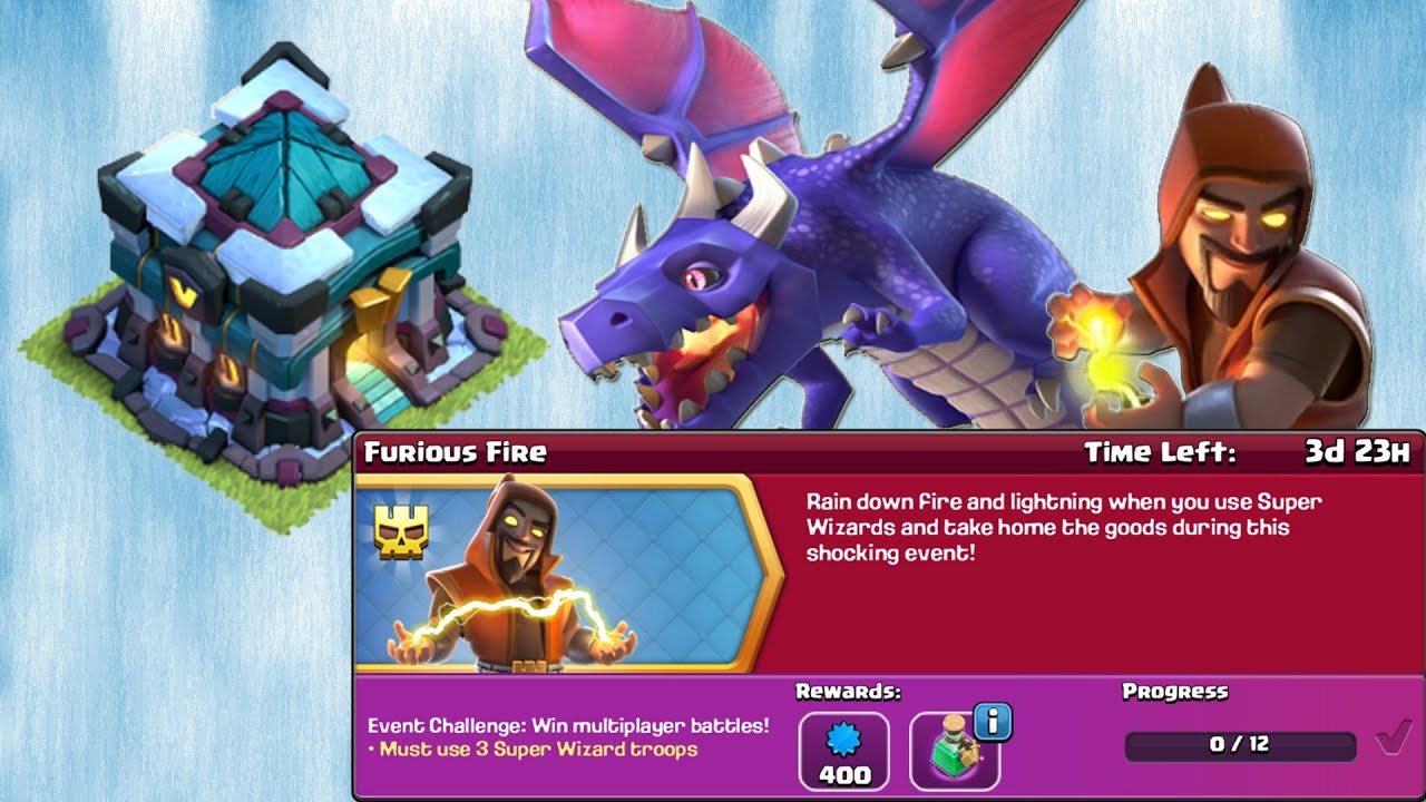 TH13 - Furious Fire a Clash of Clans Event for Super Wizard - YouTube