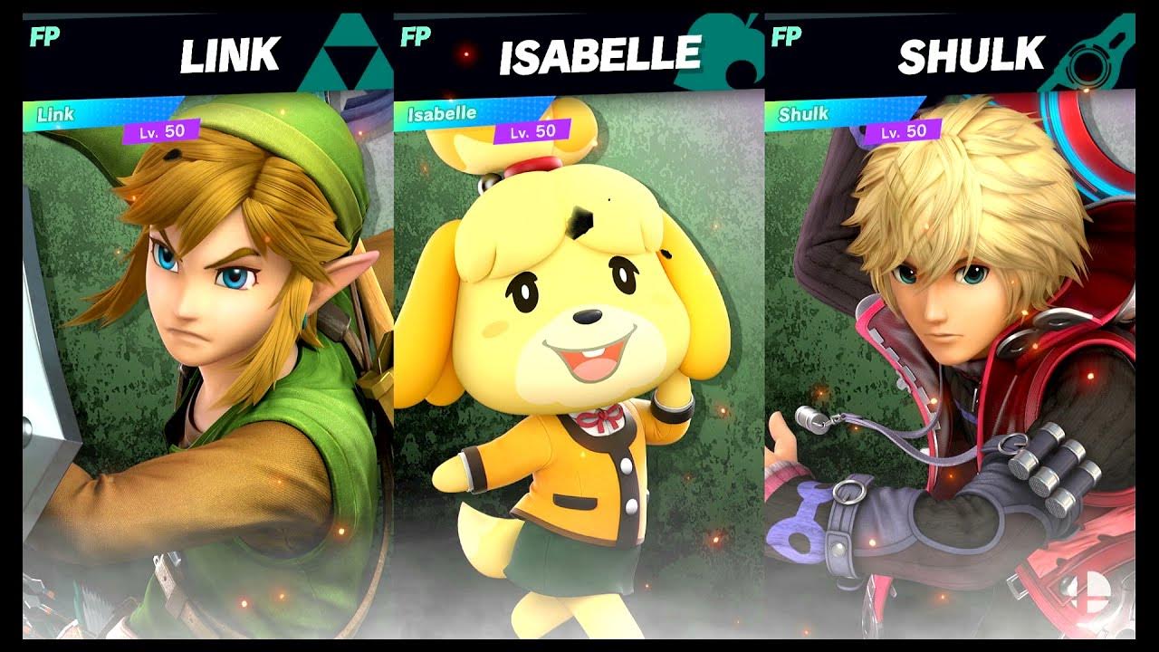 Super Smash Bros Ultimate Amiibo Fights – 11pm Finals Link vs Isabelle vs Shulk - YouTube