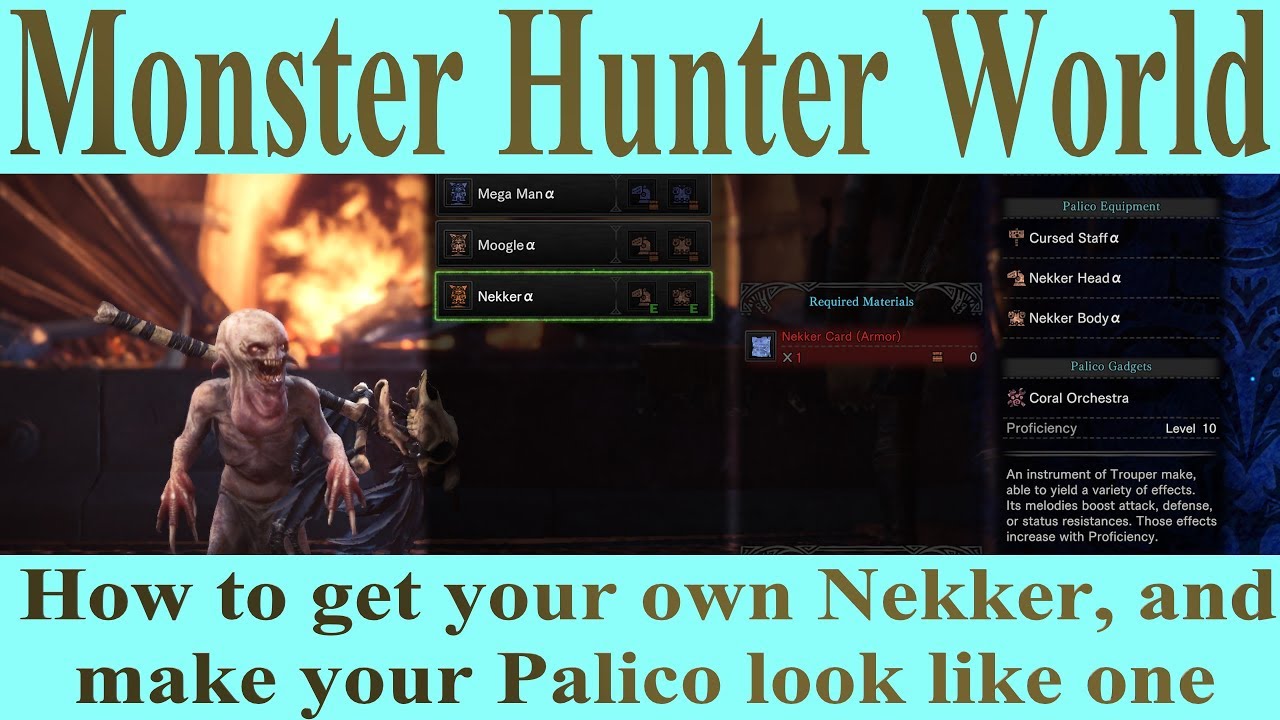 Monster Hunter World The Witcher 3 Wild Hunt Crossover Palico Nekker ...