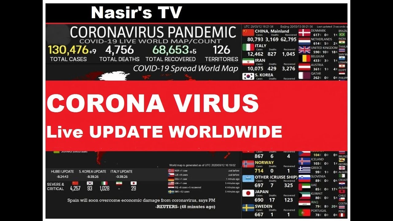 Coronavirus Live Map and realtime counter - Latest worldwide COVID-19 ...