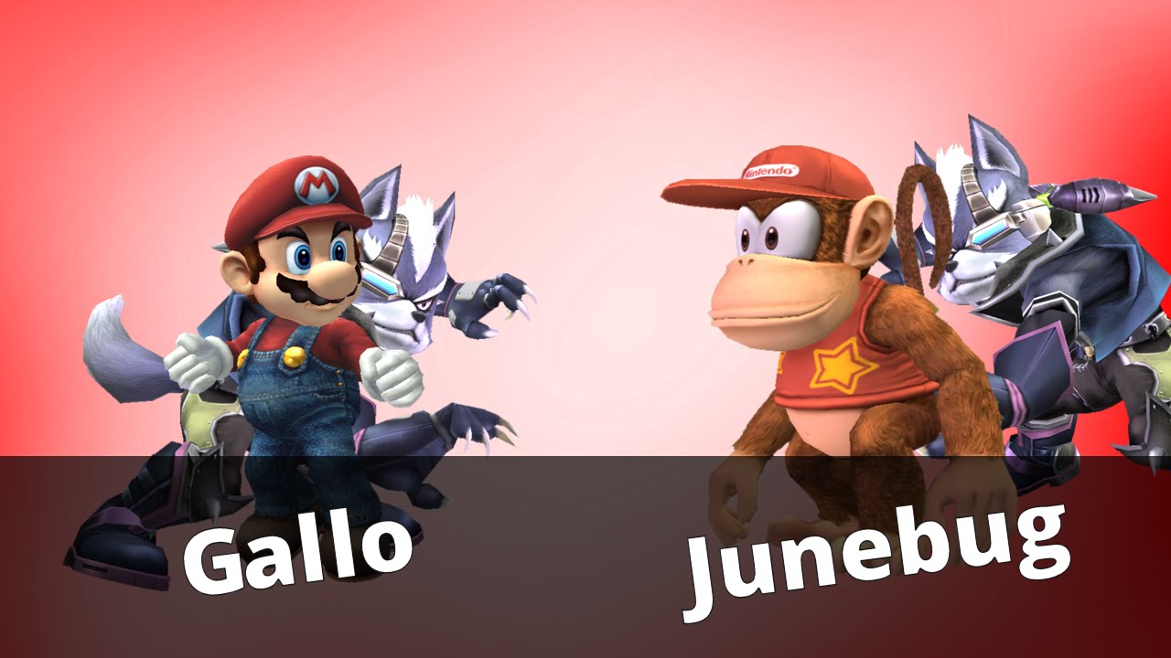 WTT2 - Gallo (Mario / Wolf) vs Junebug (Diddy / Wolf) - Project M - YouTube