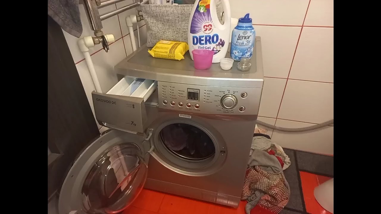DAEWOO washing machine Synthetic 40°C wash - YouTube