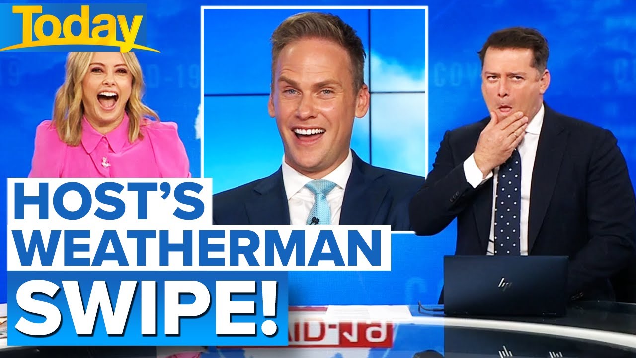 Host's swipe at weatherman after live TV fail | Today Show Australia ...