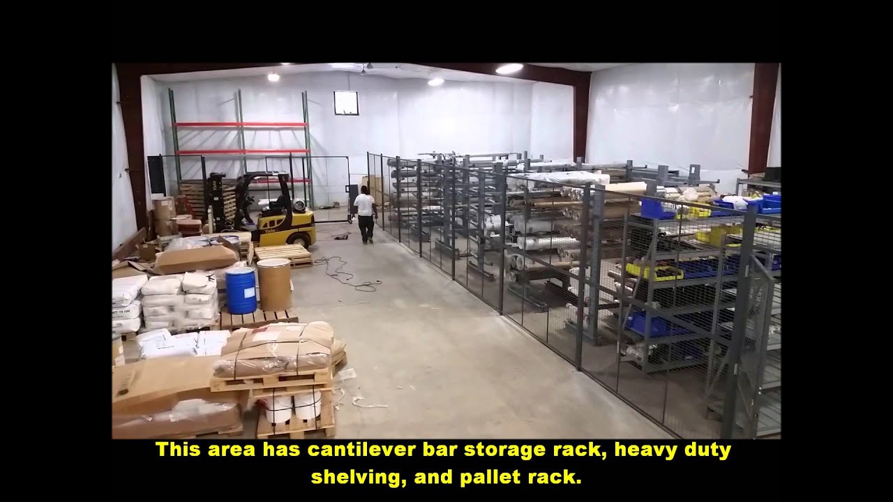 Wire Cage Partition System Install and Shelving System - YouTube