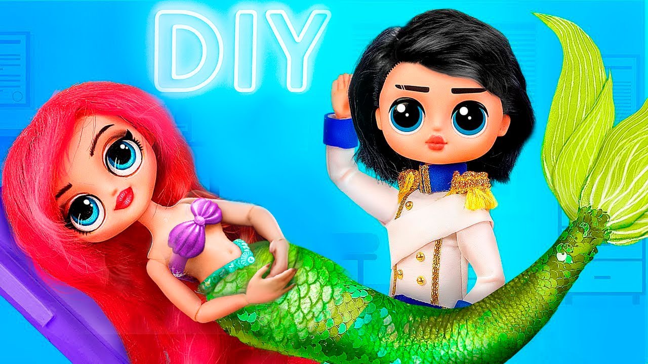Das erstaunliche Leben von Prinzessin Ariel! 32 LOL-Surprise-DIYs - YouTube