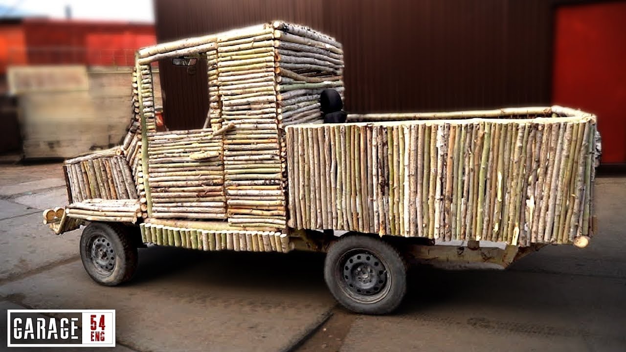 We make a car out of logs and sticks (Logda) - part 2 - YouTube