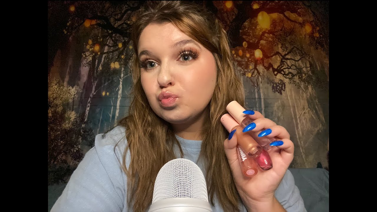 ASMR: Lip Gloss Application and Mouth Sounds - YouTube