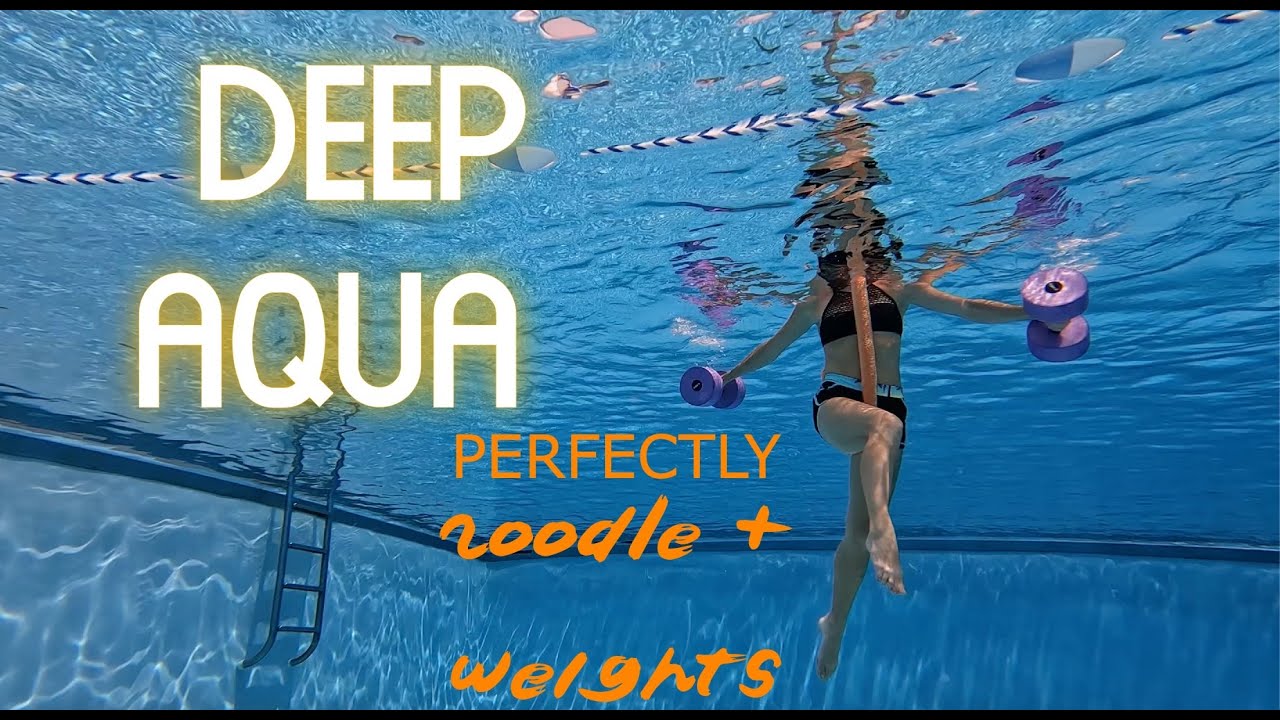 Best Deep Water Exercises with a pool noodle and water weights. Let's go! - YouTube