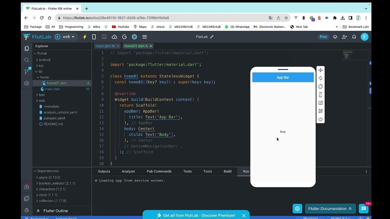 Flume 01 - Dasar widget dengan Flutlab.io | Flutter Indonesia - YouTube