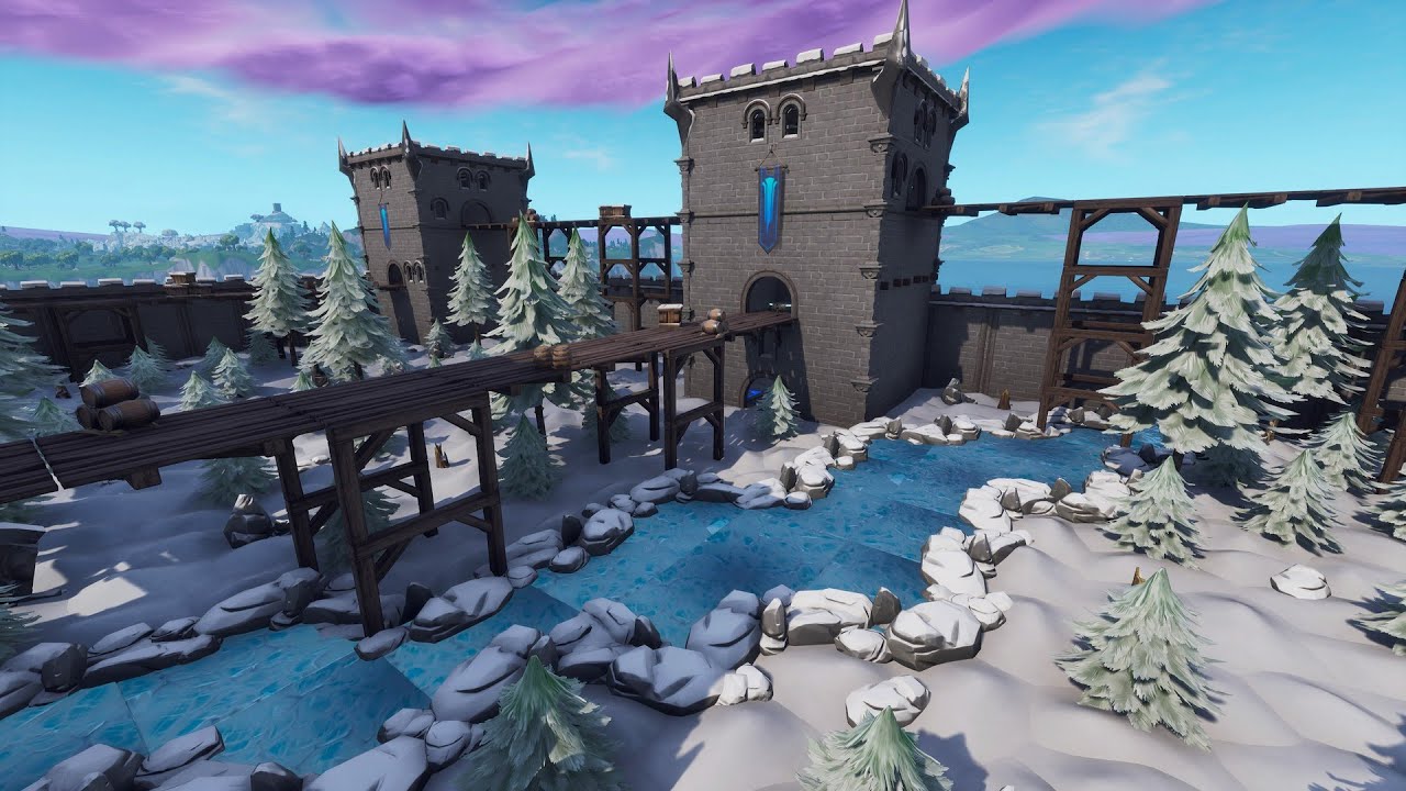 "Frigid Fortress" Fortnite Deathmatch Map - YouTube