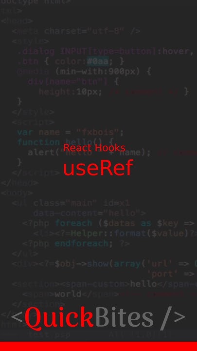 useRef | useRef with Example | React Hooks | React JS | #coding #programming #react #shorts ...