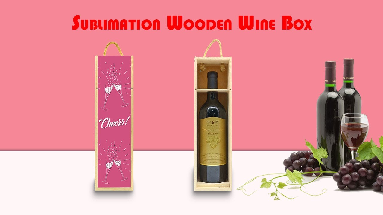Sublimation Wooden Wine Gift Box - YouTube