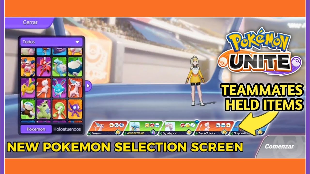 NEW POKEMON SELECTION SCREEN | TEAMMATES HELD ITEMS DISPLAY | PATH ...