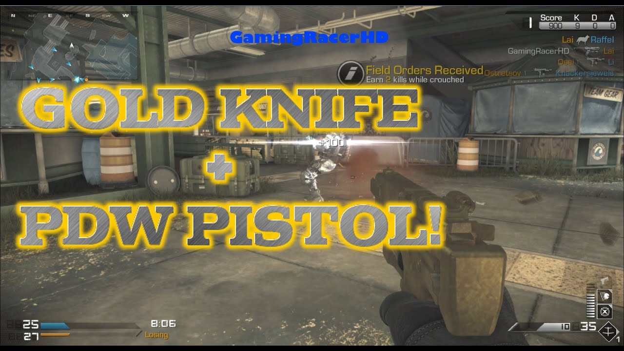 Call Of Duty: Ghosts - NEW GOLD KNIFE + GOLD PDW PISTOL GAMEPLAY ...
