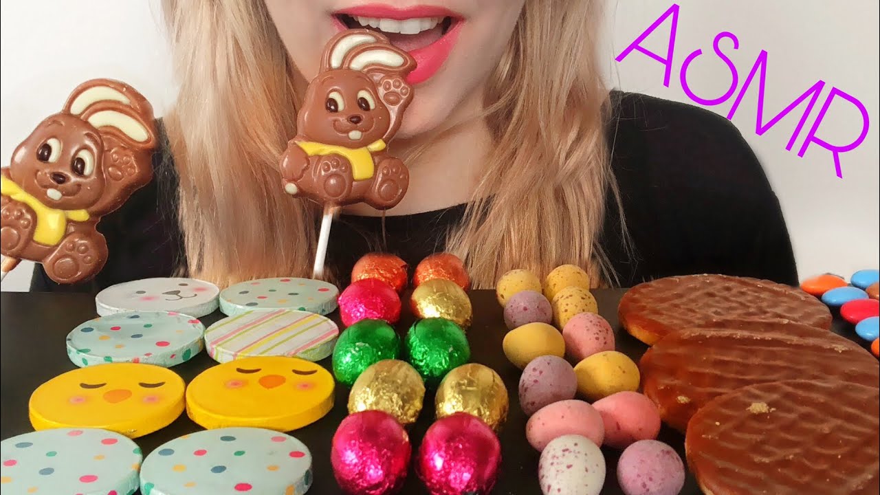 ASMR CHOCOLATE PARTY. CHOCOLATE BUNNY, MINI CHOCOLATE EGGS, EASTER ...