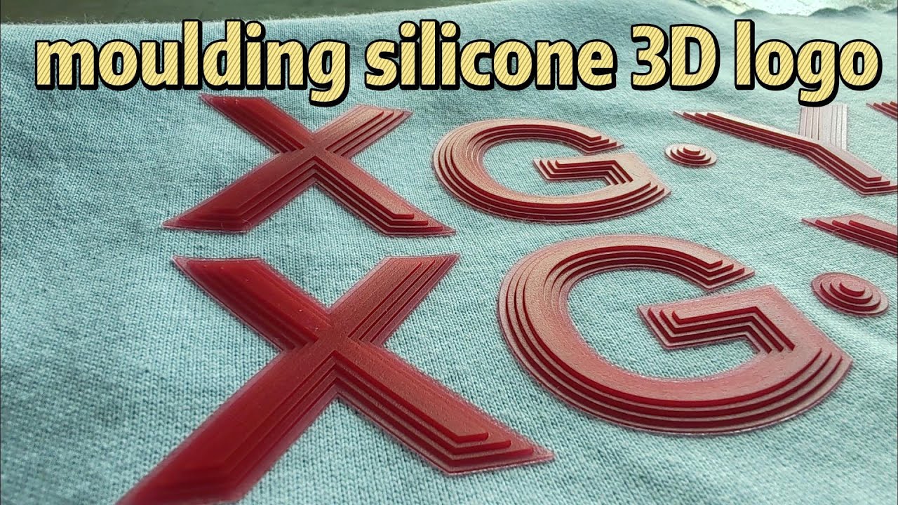 How to make moulding silicone Logo on T-shirt - YouTube