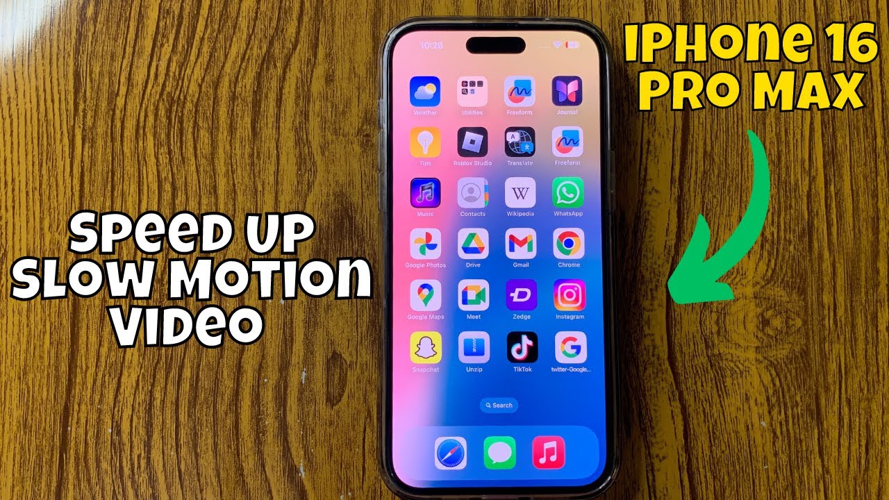 How to Speed Up Slow Motion Video on iPhone 16 Pro Max (Tutorial) - YouTube