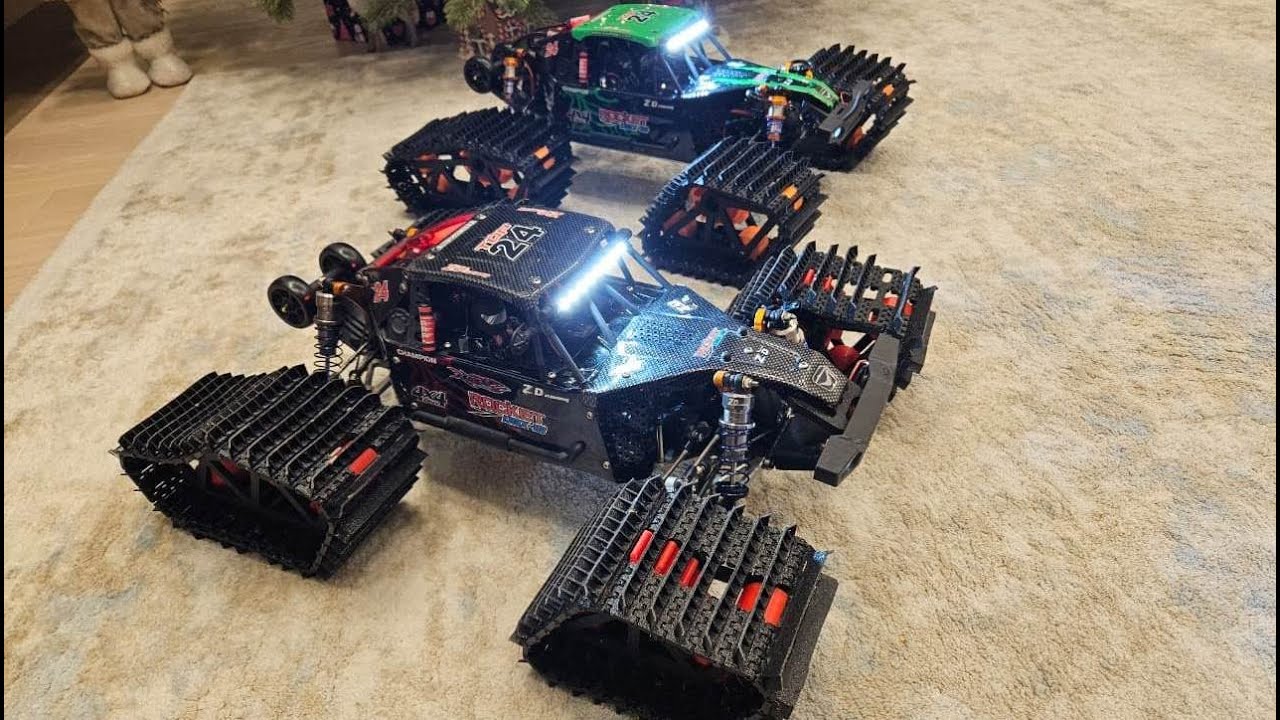 RC 1/10 snow tracks - YouTube