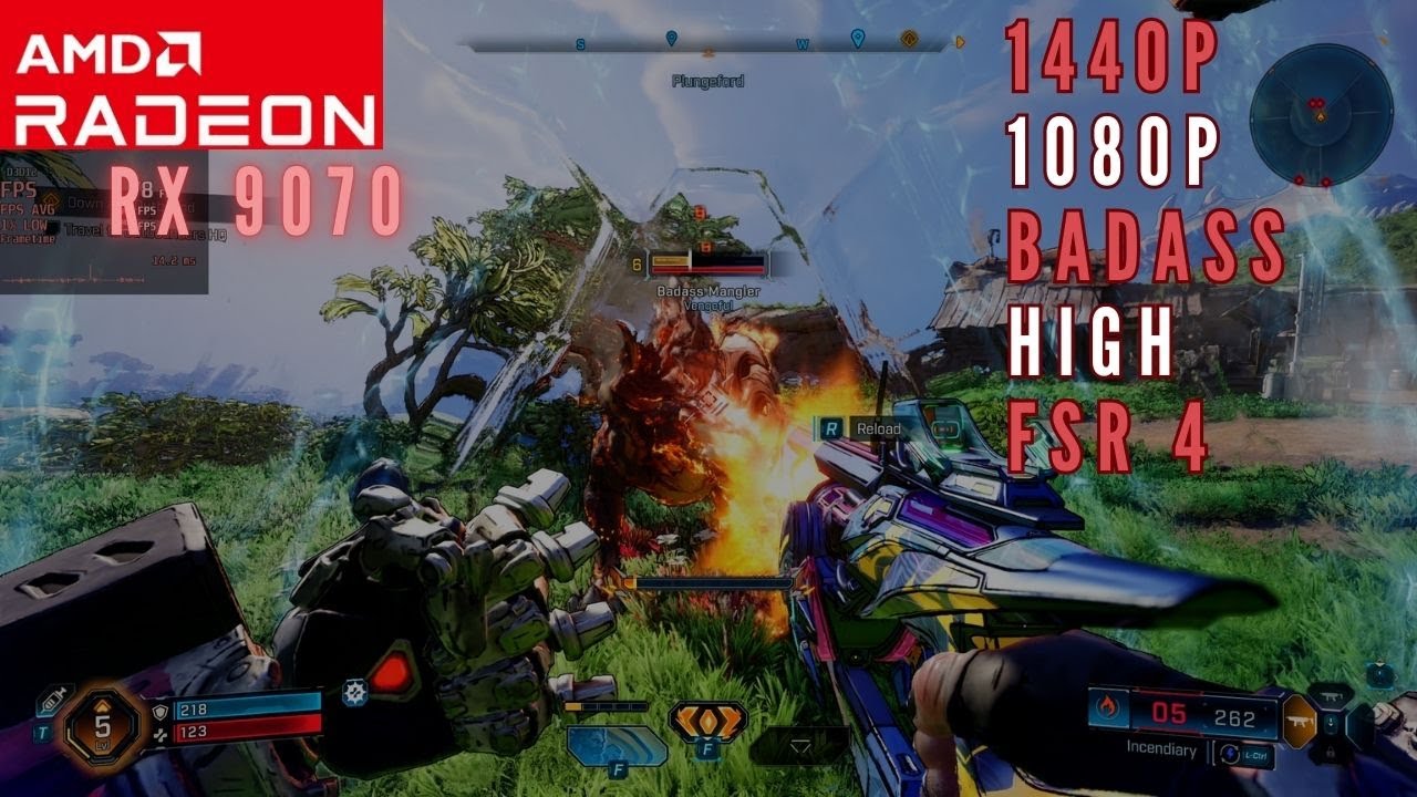 Borderlands 4 - RX 9070 - Ryzen 5700X3D - |1440p|1080P|FSR 4 Benchmark ...