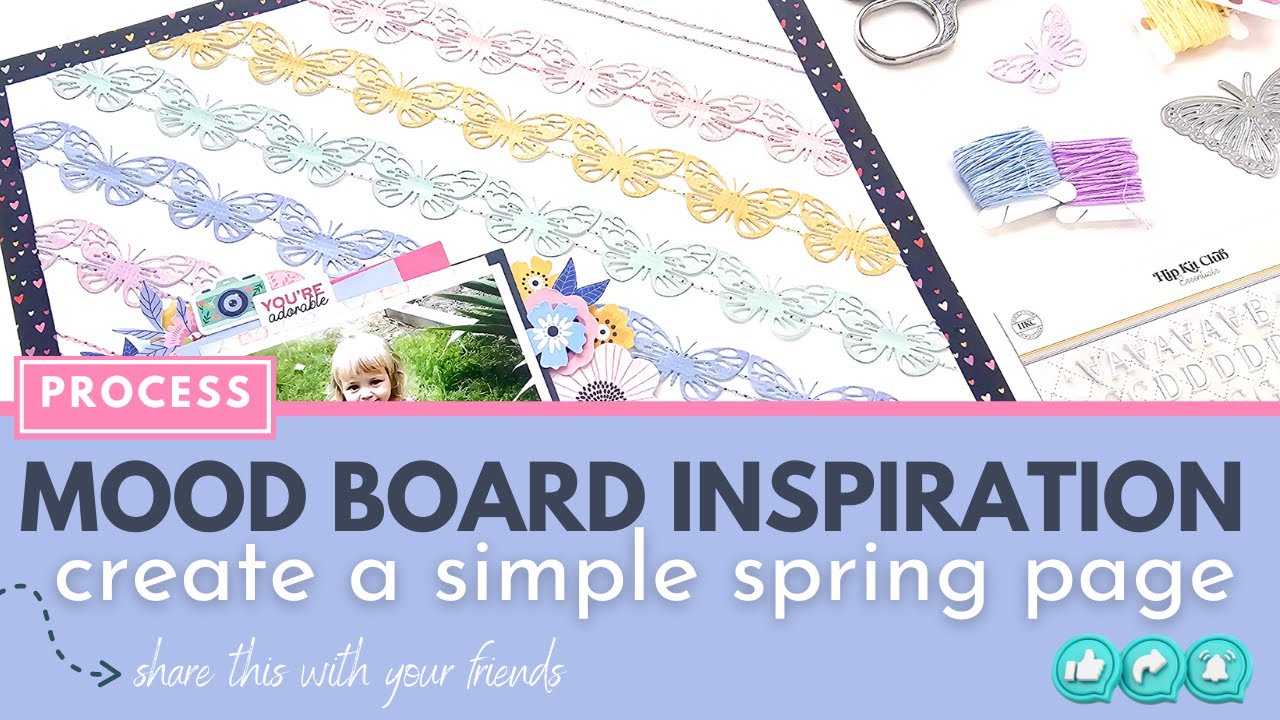 Create a Simple Spring Layout with Dies and Stitching - YouTube