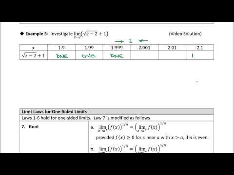 2.3 Techniques for Computing Limits: Example 5 - YouTube