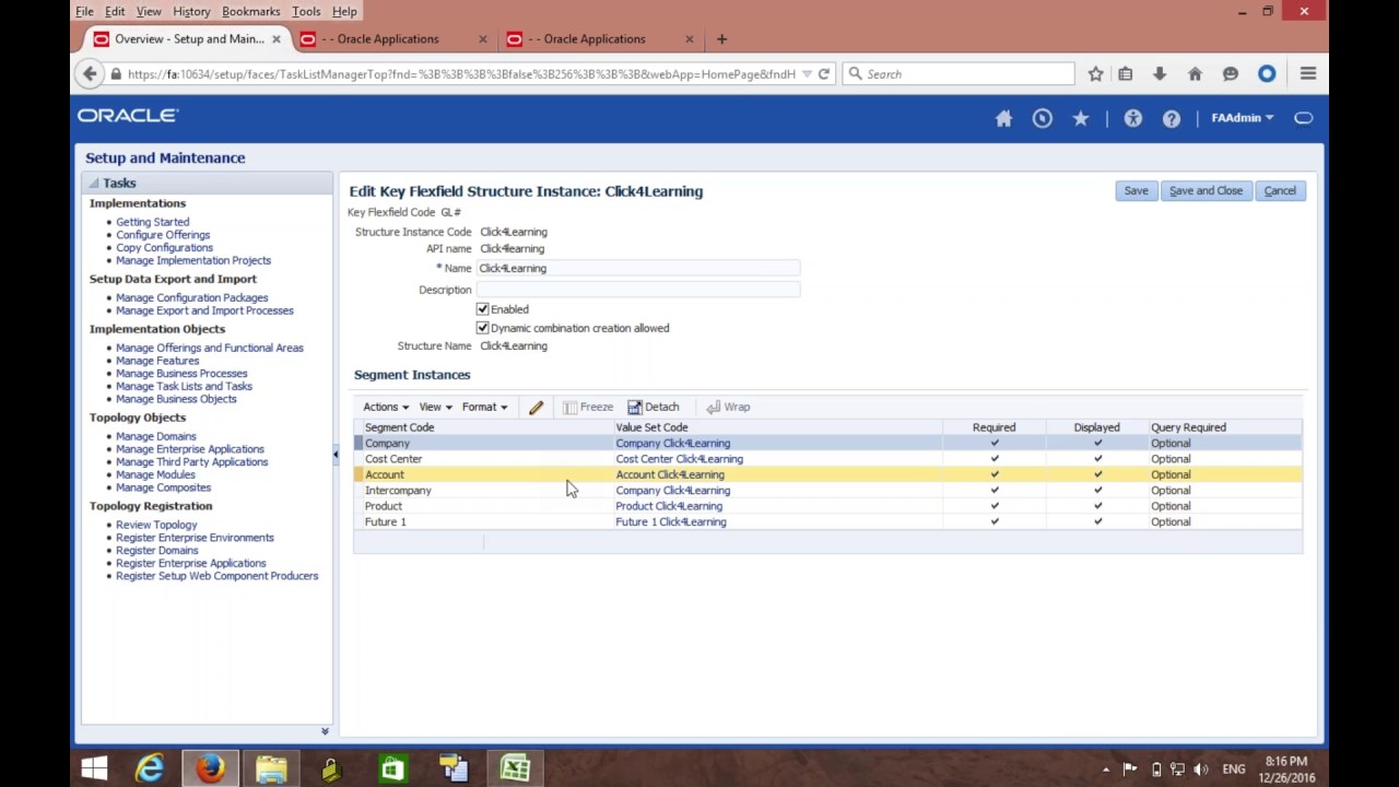 Fusion Financials Training - Creating COA and Ledger Tutorial - YouTube