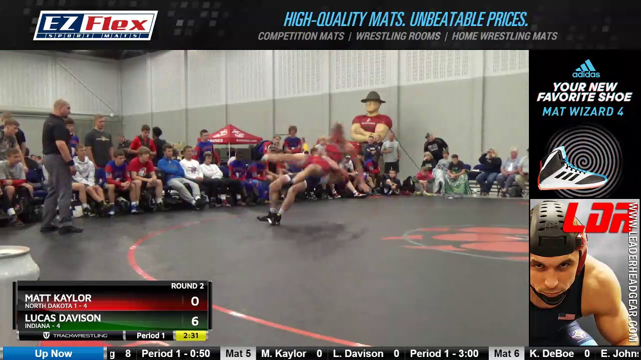 Mat 5 195 Matt Kaylor North Dakota 1 Vs Lucas Davison Indiana - YouTube