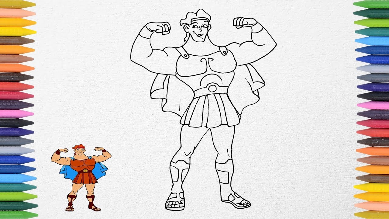 How to Draw Hercules Cartoon Step by Step || Using Marker - YouTube