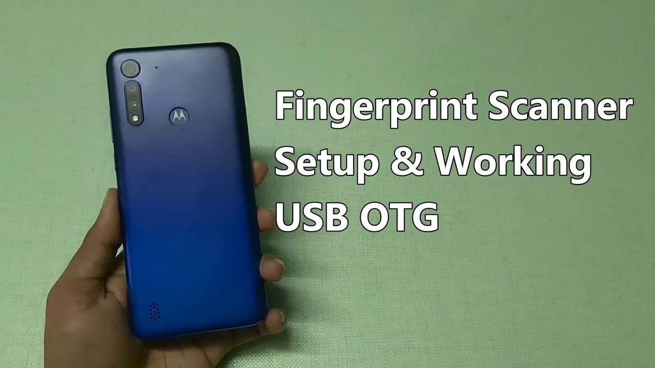 Motorola G8 Power Lite Fingerprint Scanner Setup & Working , USB OTG ...