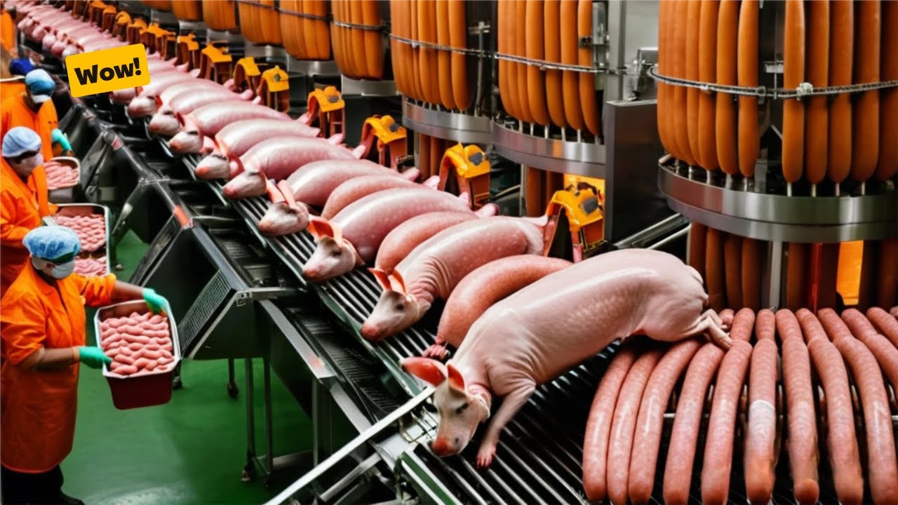 Amazing Video Farms America👍🏻Modern Pork Processing Technology Operate ...