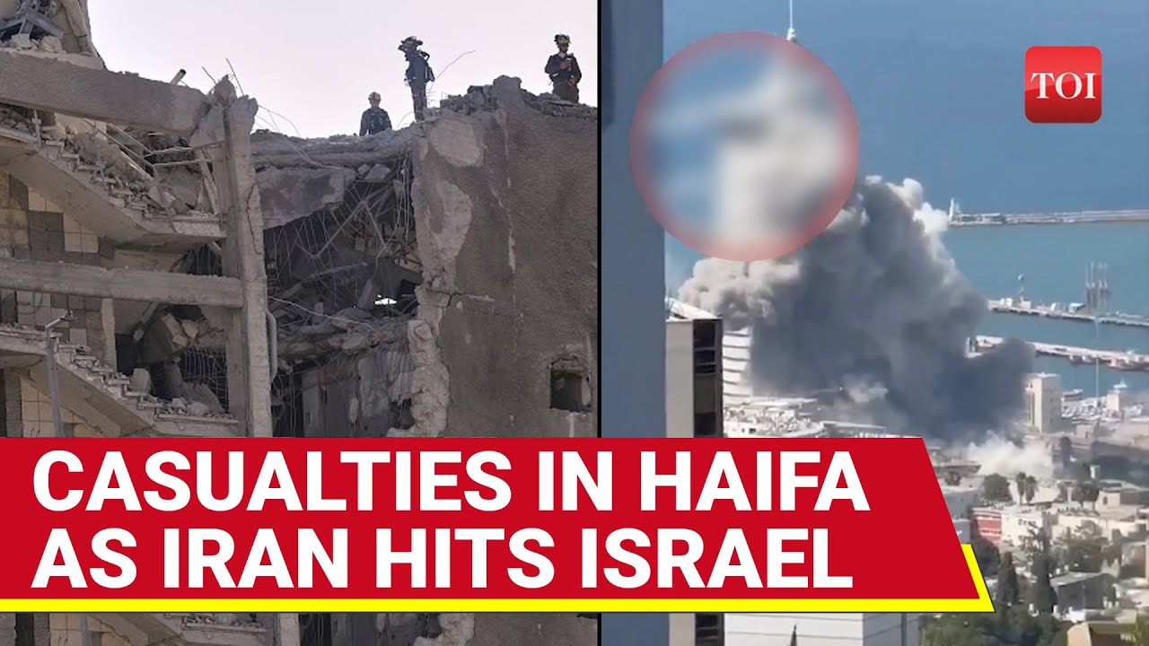 ON CAM: Iran BOMBARDS Haifa High-Rise; Casualties As 20+ Missiles ...