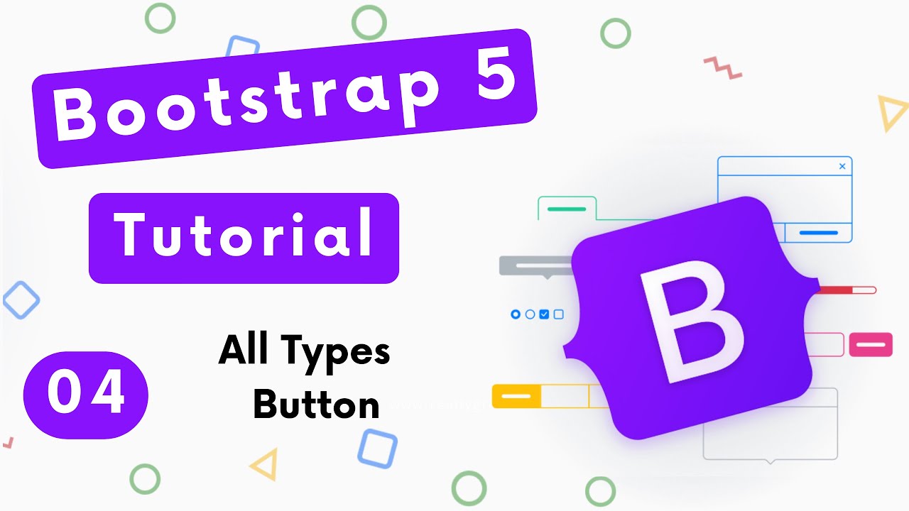 Bootstrap all types Button latest version by css html - YouTube