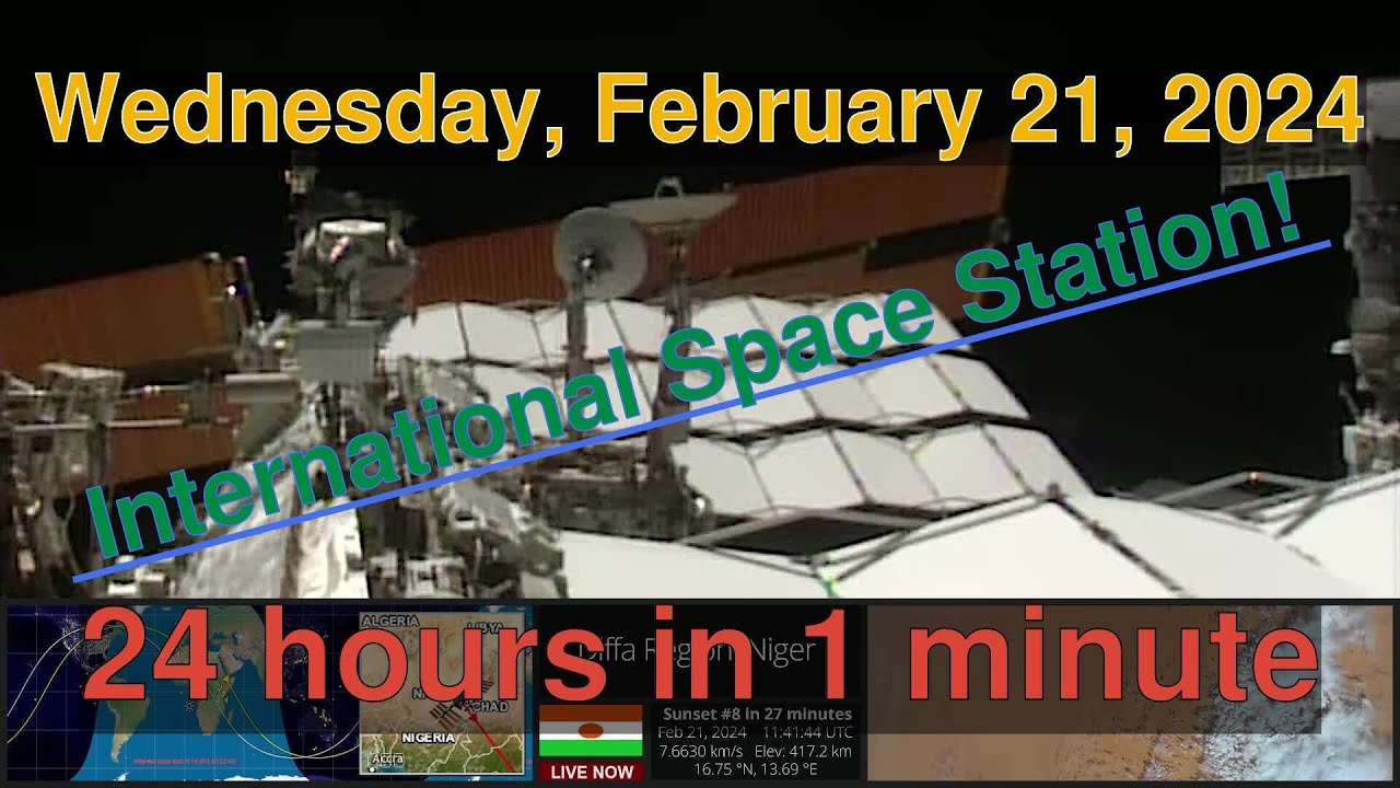 International Space Station HD camera [02-21-2024] - Daily Time Lapse # ...