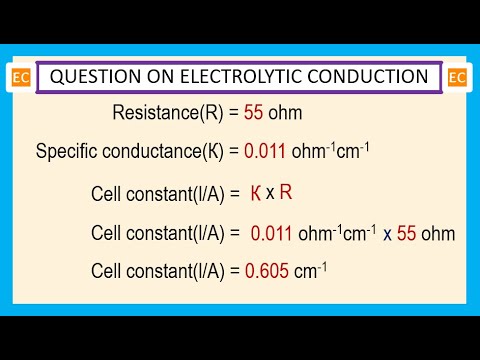 OQV NO – 327 Calculate the cell constant of the cell whose specific ...