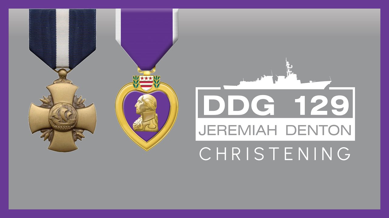 Jeremiah Denton (DDG 129) Christening - YouTube