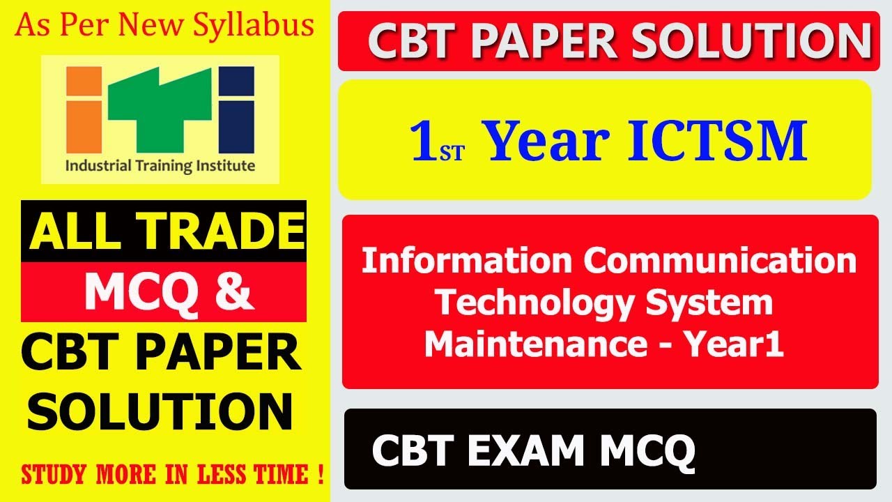 ICTSM Theory CBT Exam Paper Solution 2022, IT CBT PAPER - YouTube