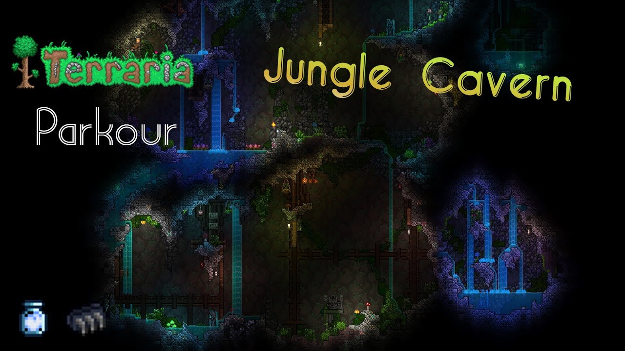 "Jungle Cavern" Parkour Map Showcase - Terraria Penguin Games Server ...