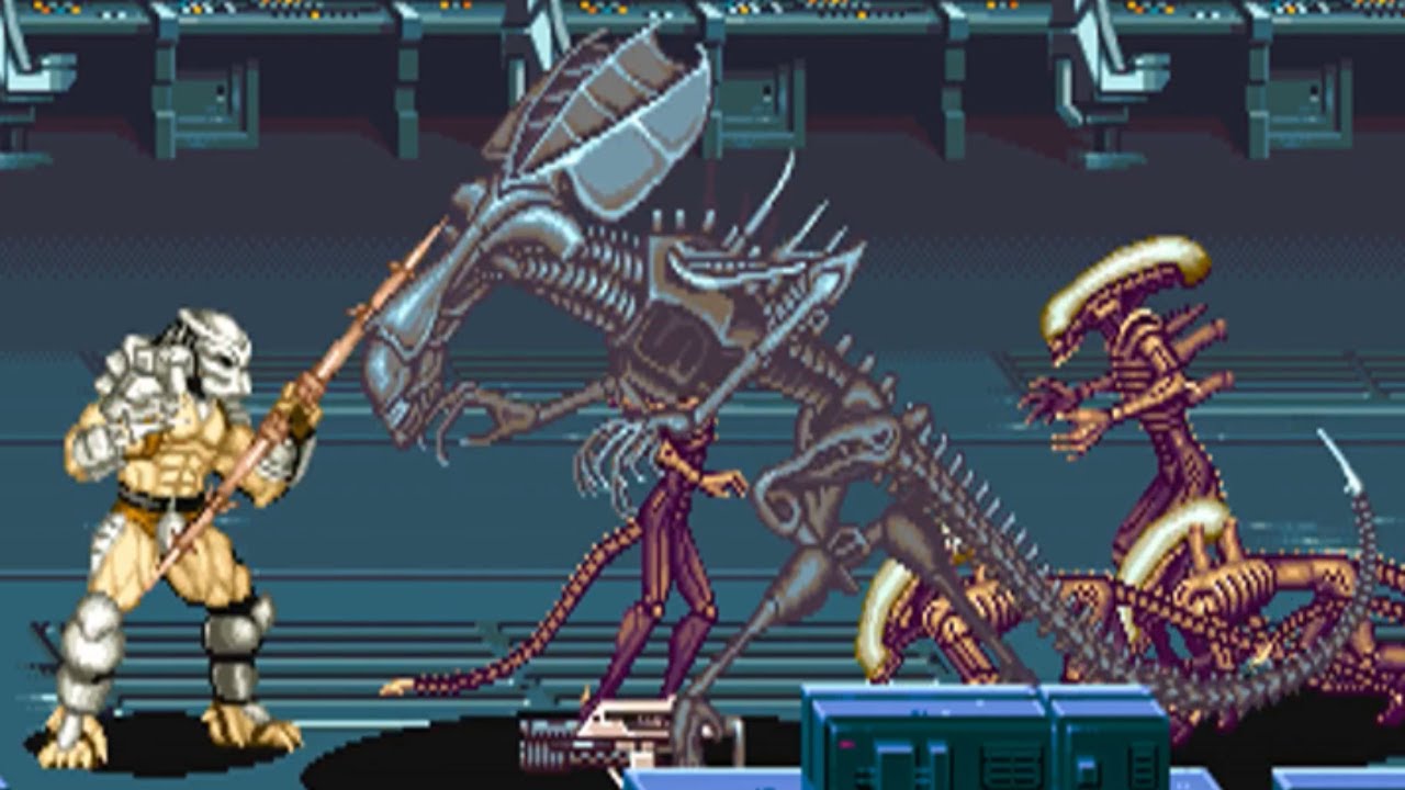 Alien VS Predator All Bosses (No Damage With Ending) Arcade - YouTube