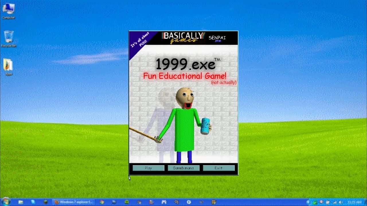 1999.exe Classic Build Baldi's Basics Mod - YouTube