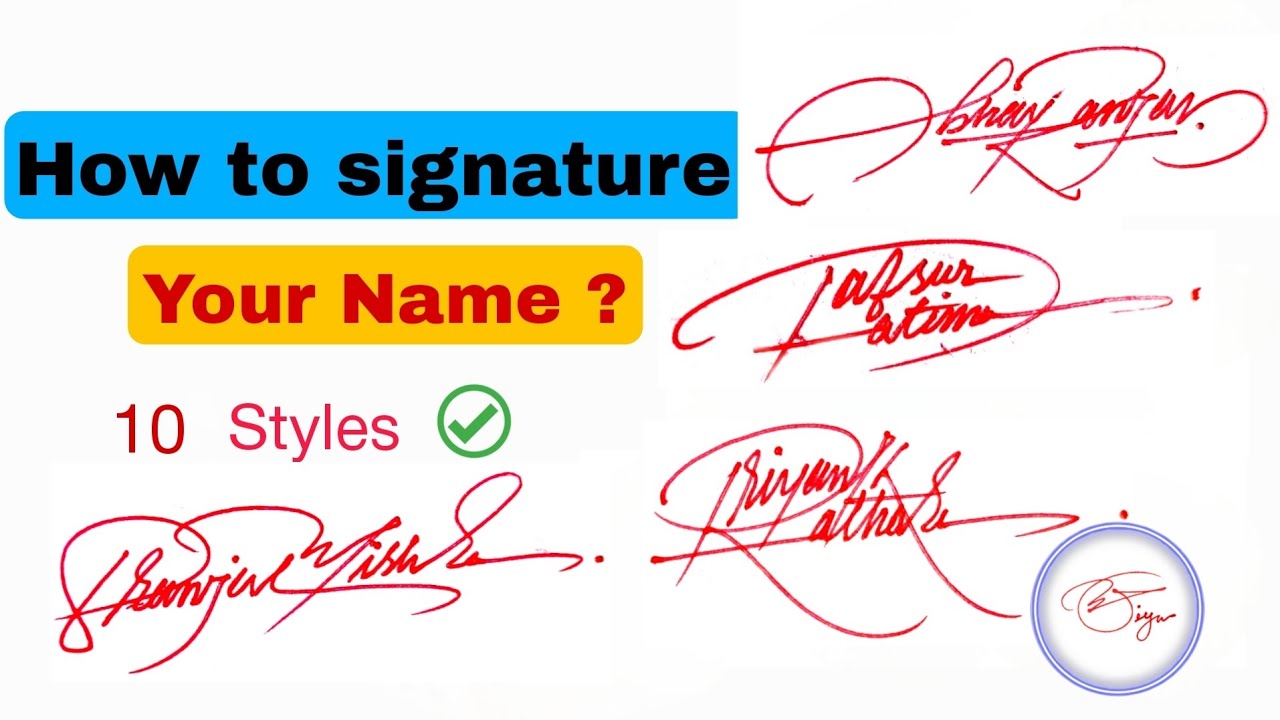 How to signature | Best signature Style #signature - YouTube