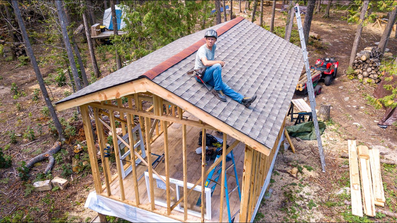 Mixed-Shingle Cabin Roof. Use What You Have On Hand! #103 - YouTube