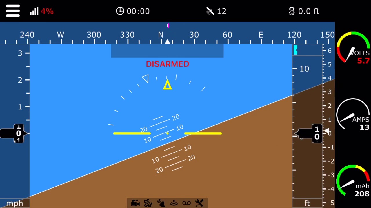 INav mission planner over crossfire Bluetooth link - YouTube