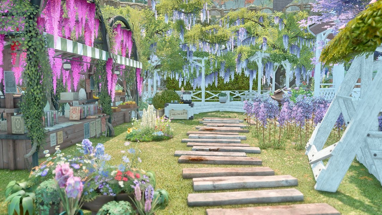 【L, Garden】FFXIV Housing 23.07 |Florist's Garden 花の庭 - YouTube