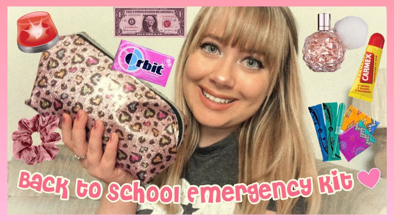 EVERYTHING YOU NEED IN YOUR SCHOOL EMERGENCY KIT FOR GIRLS - YouTube